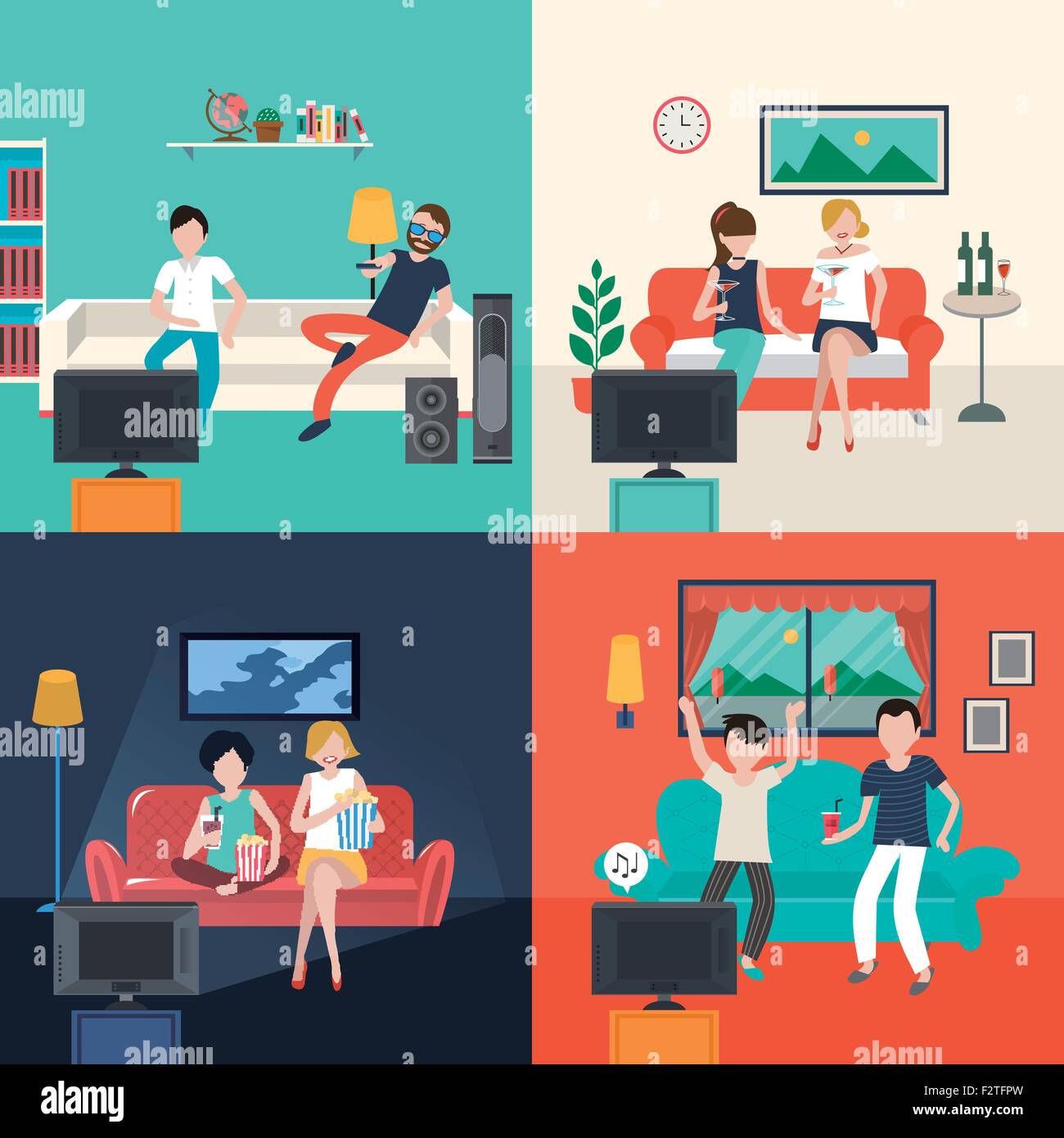 Tv program Stock Vector Images - Alamy