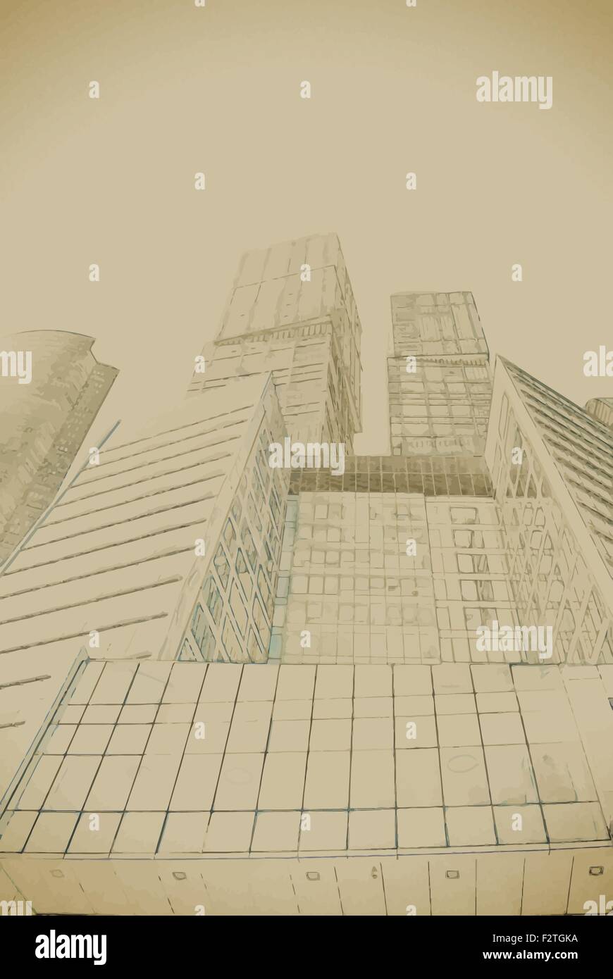 Hong kong modern buildings Stock Vector Images - Alamy