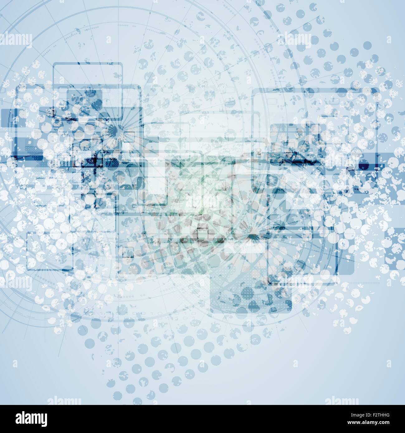 Abstract blue grunge tech background. Vector design Stock Vector Image & Art - Alamy