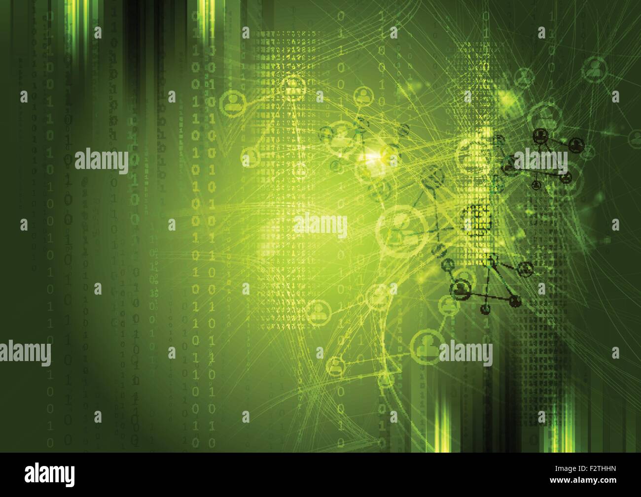 Team communication concept green background. Vector tech grunge design ...