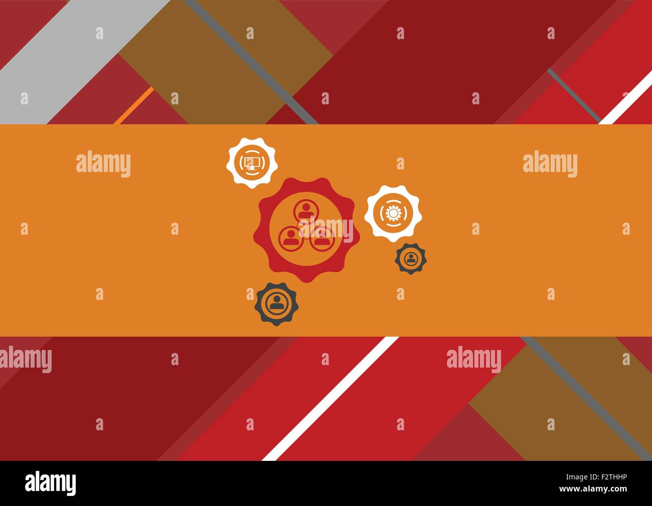 Flat geometric tech background with gears. Vector bright design Stock ...