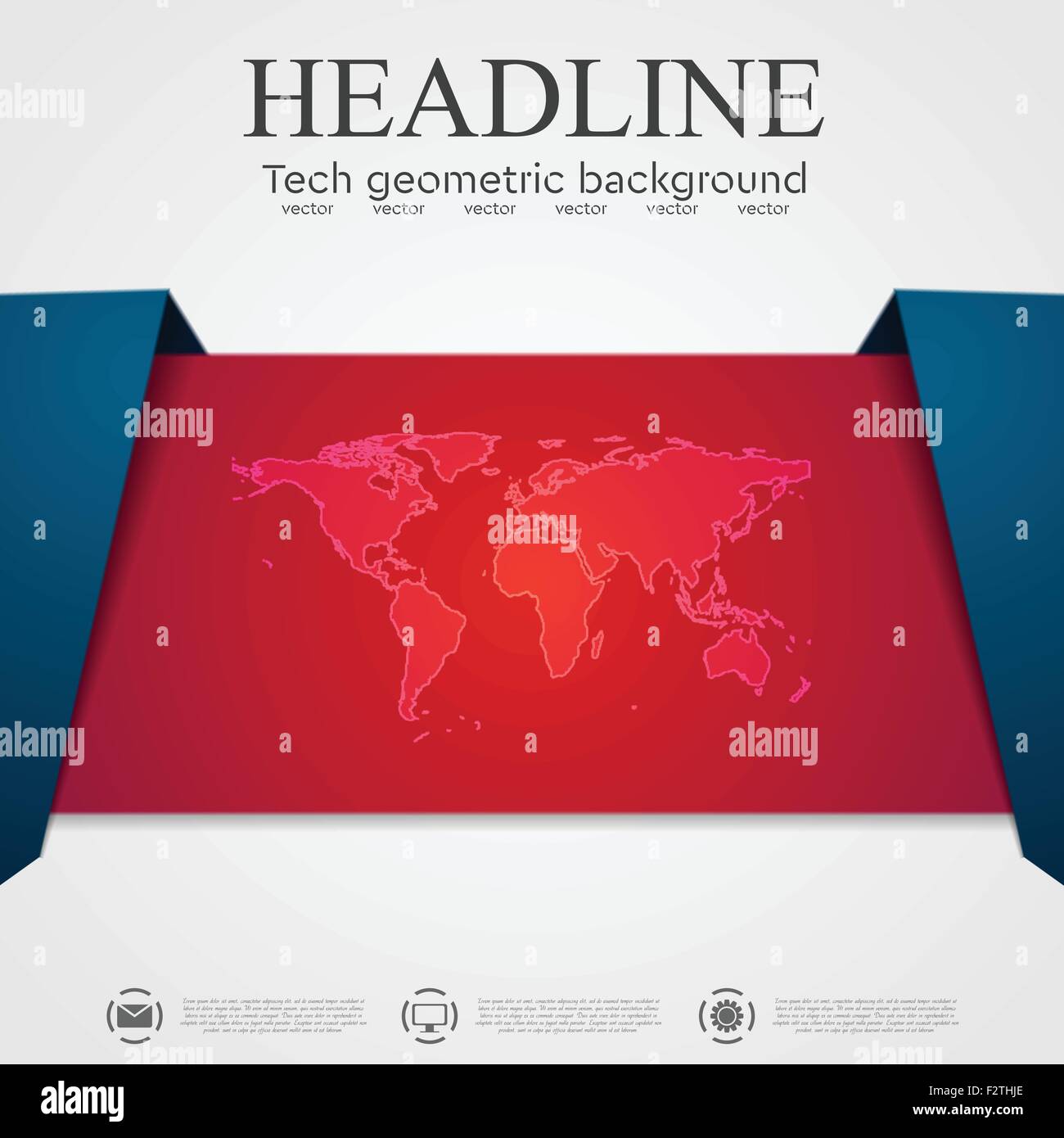 Abstract tech corporate flyer template design. Vector background with ...