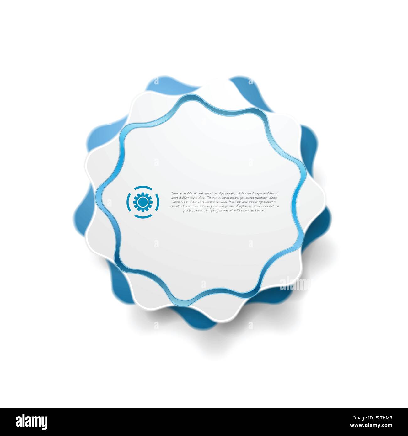 Abstract blue wavy shape sticker design. Vector background Stock Vector ...