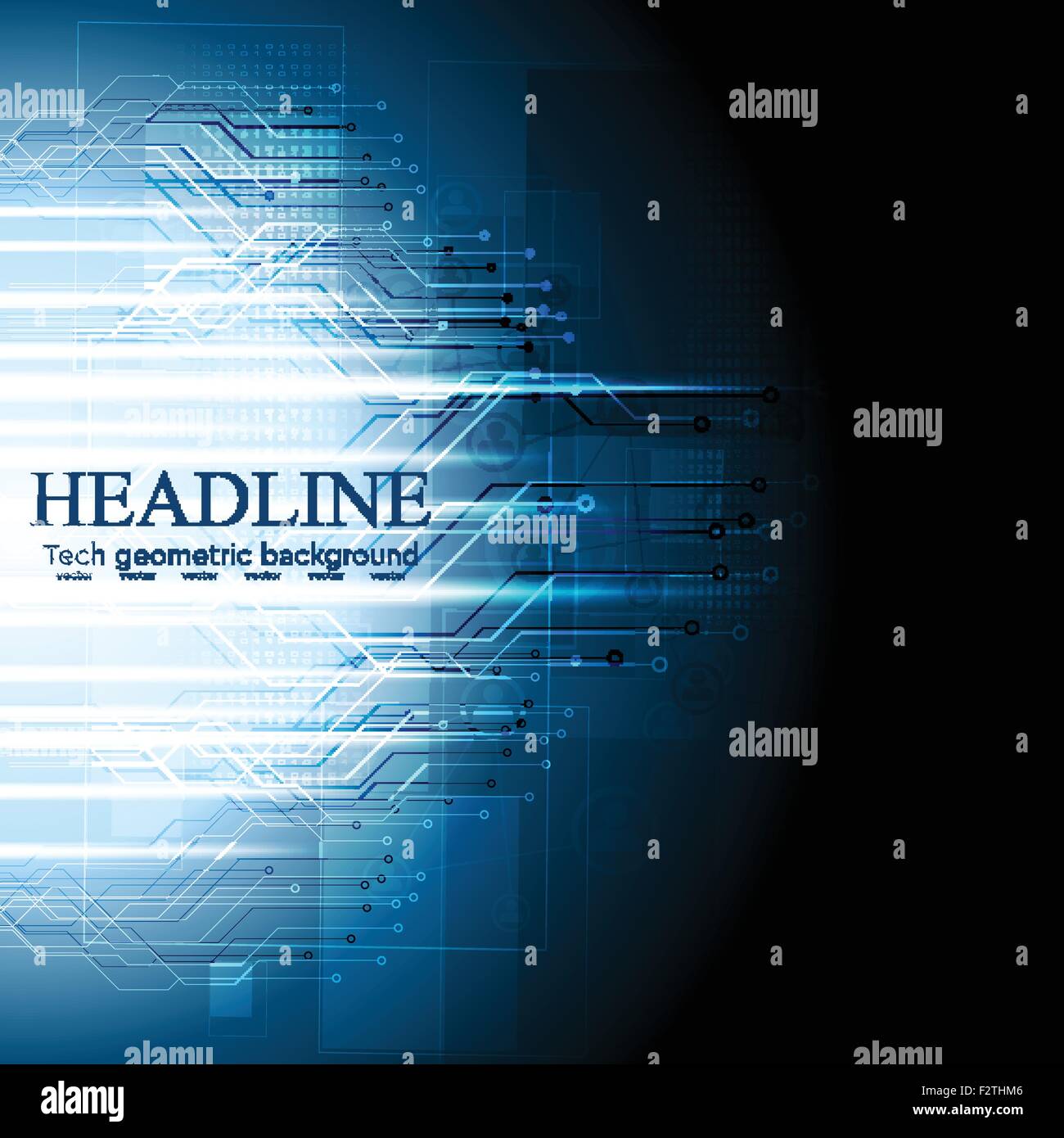 Dark blue tech background. Circuit board. Vector design Stock Vector ...