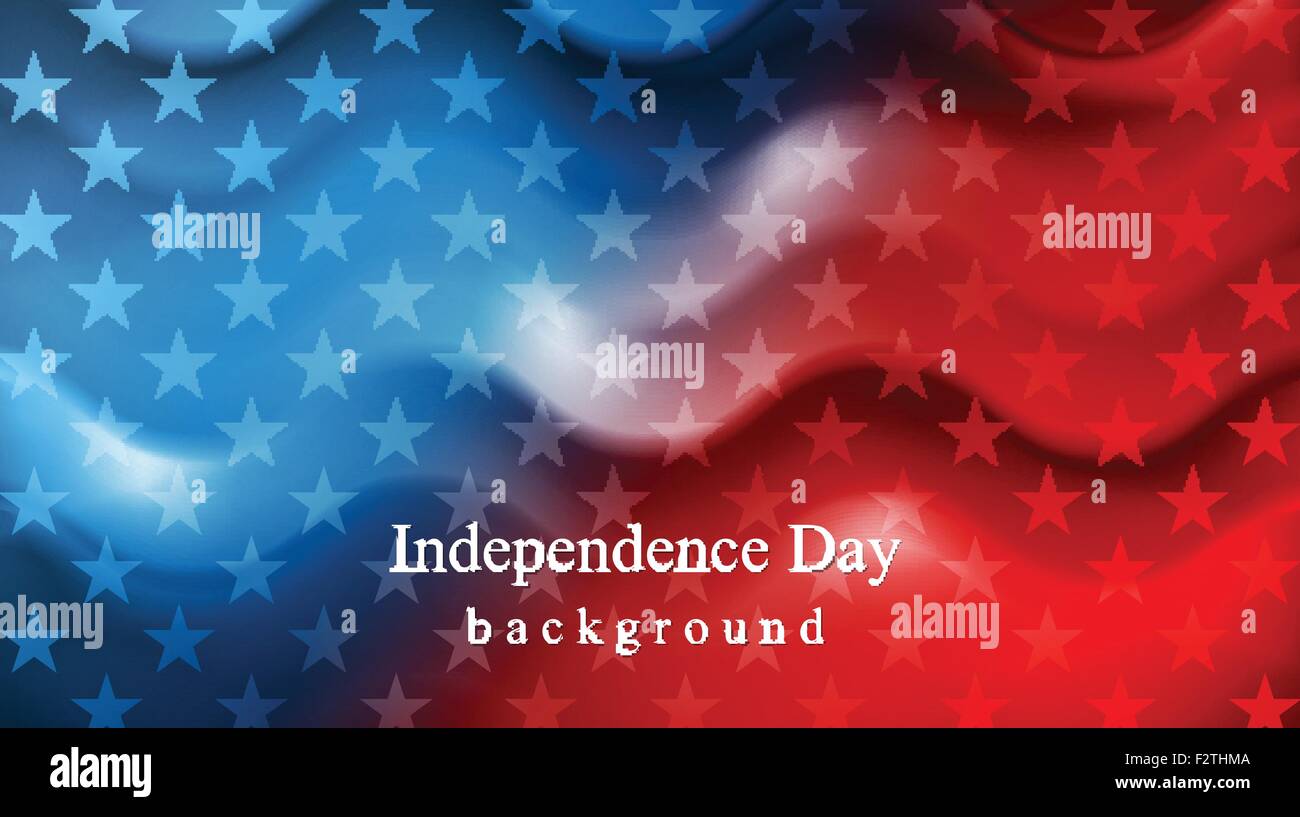Bright wavy Independence Day background. Vector design Stock Vector ...