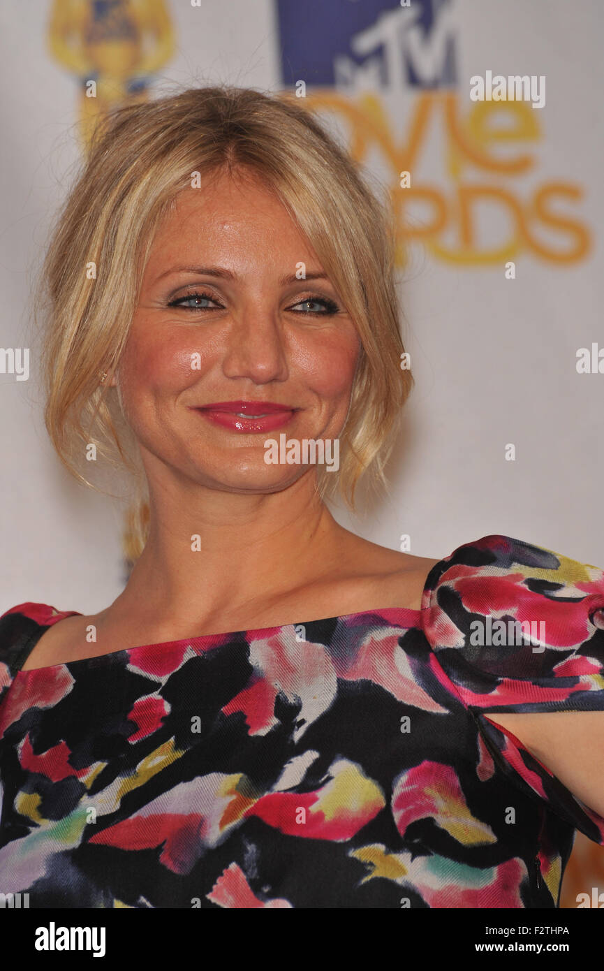 Cameron diaz mtv movie awards 2010 press room hi-res stock photography ...