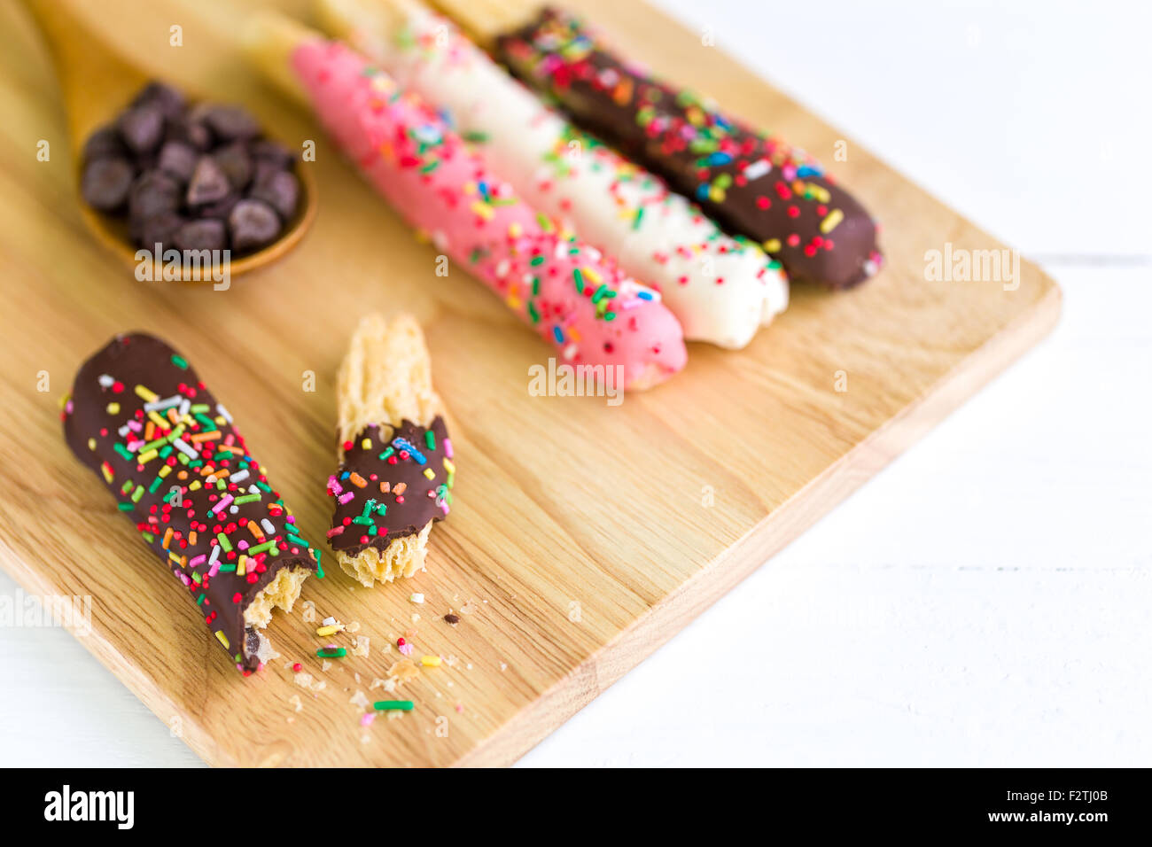 Colorful bread sticks for coffee break or tea break Stock Photo - Alamy