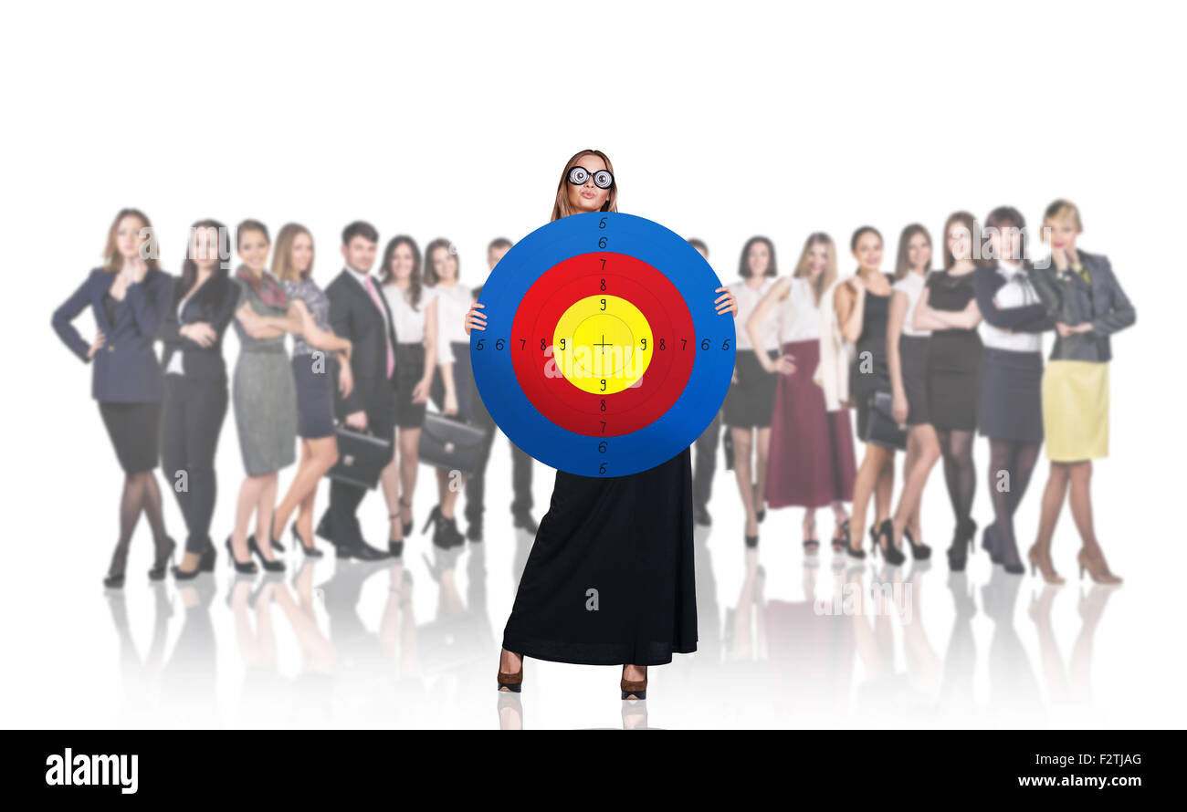 Woman goal concept Cut Out Stock Images & Pictures - Alamy