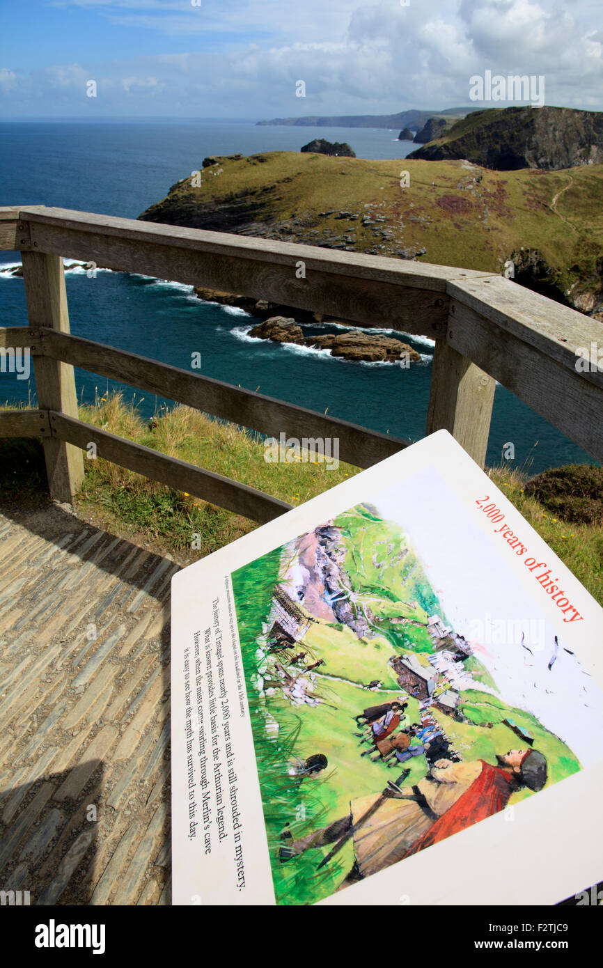 Map of tintagel hi-res stock photography and images - Alamy