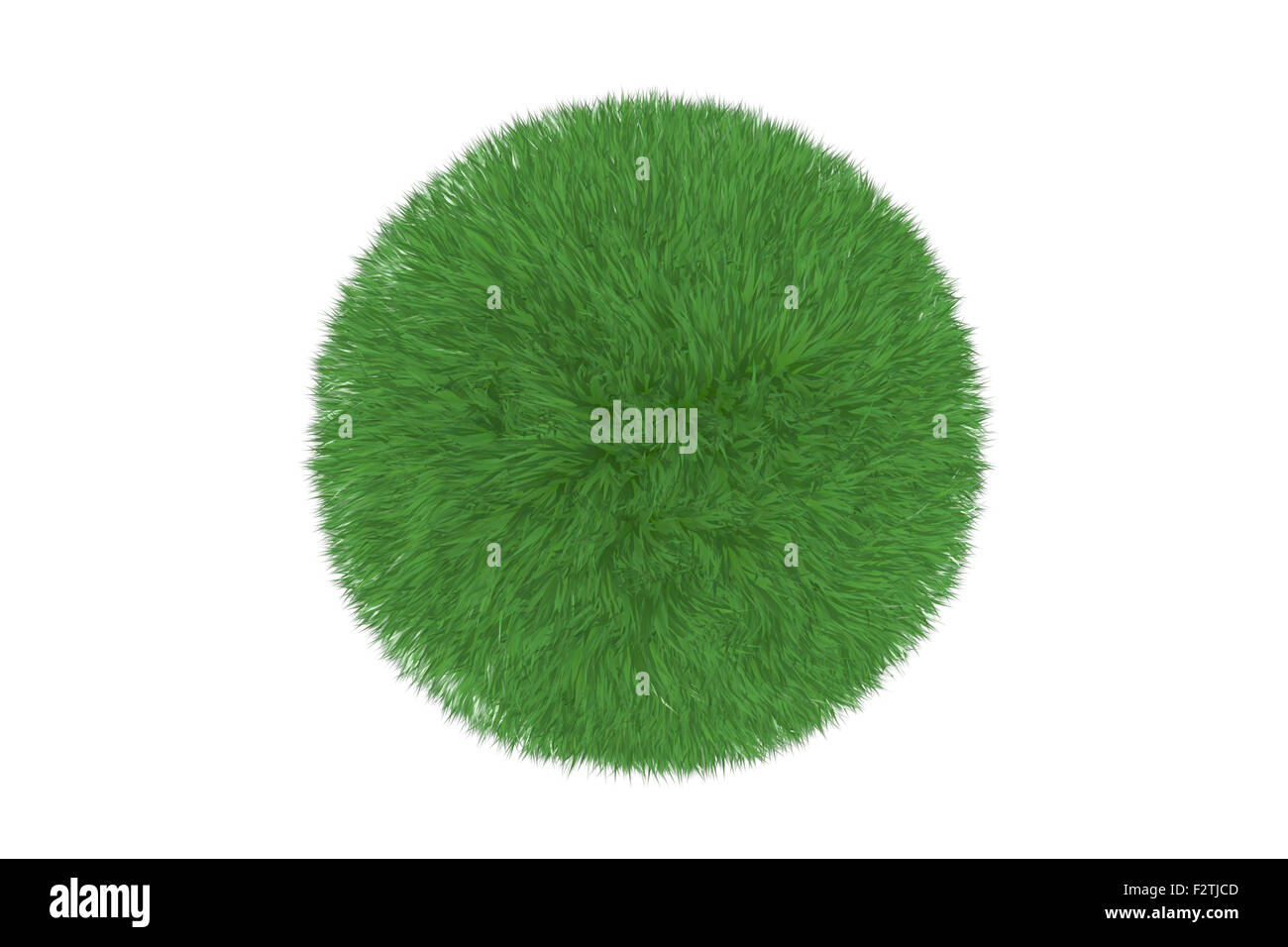 Green grass ball isolated on white Stock Photo - Alamy