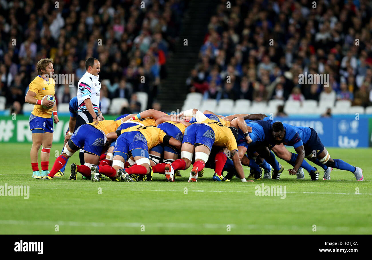 London, Queen Elizabeth Olympic Park in London. 23rd Sep, 2015. Players ...