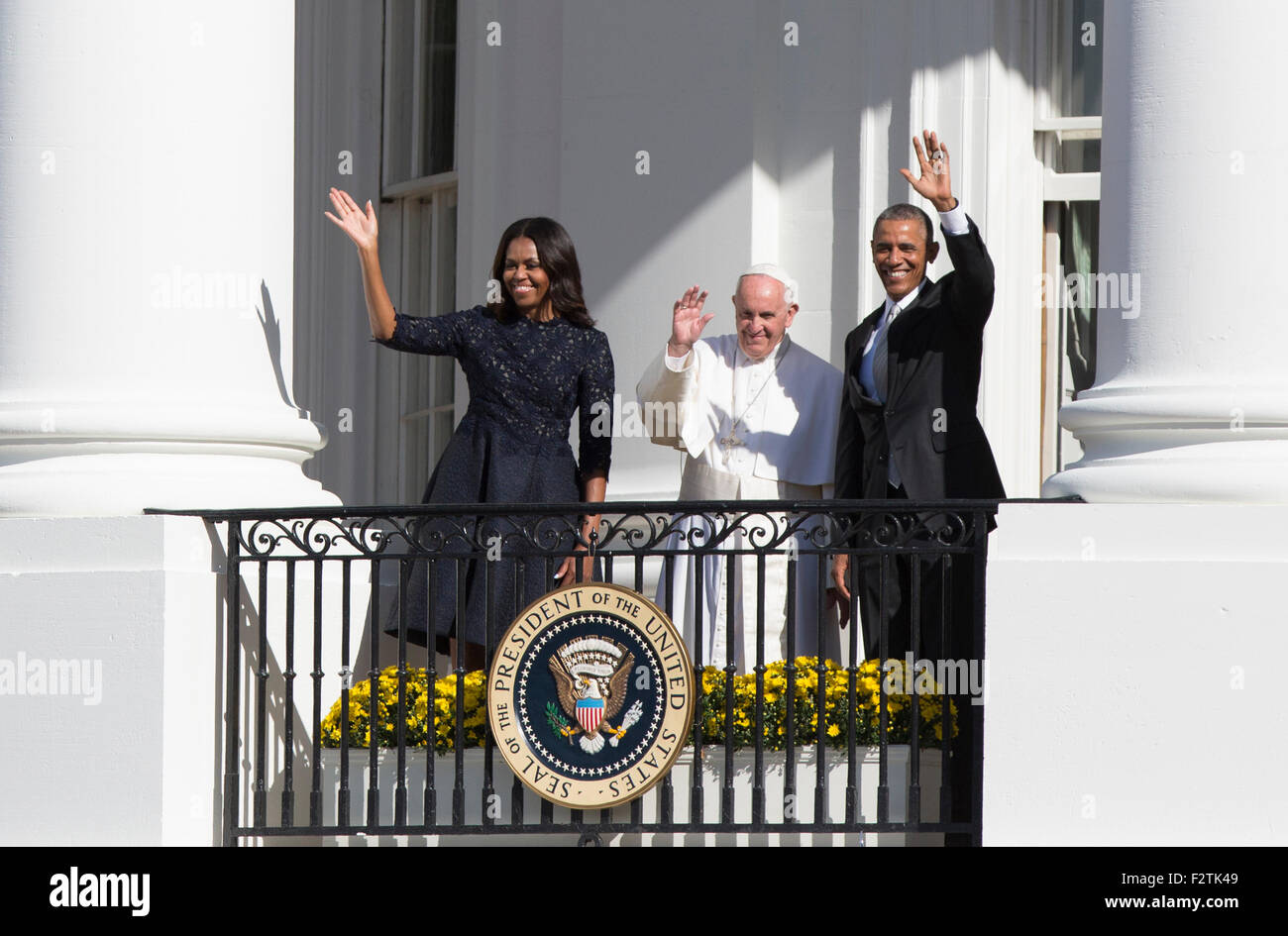 Michelle obama pope 2015 hi-res stock photography and images - Alamy
