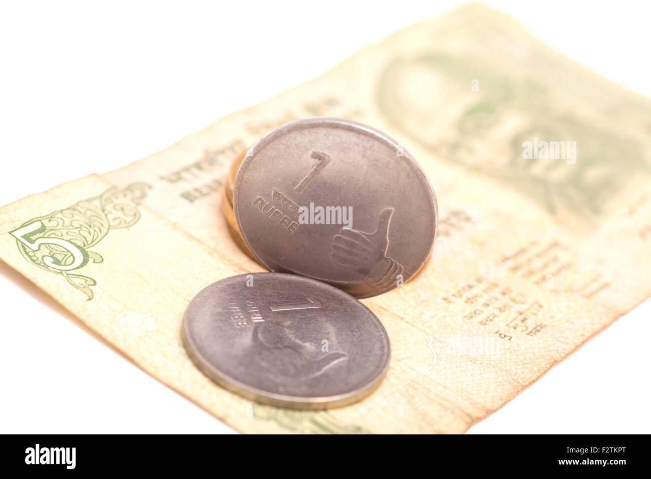 Indian Currency Rupee Notes and Coins Stock Photo - Alamy