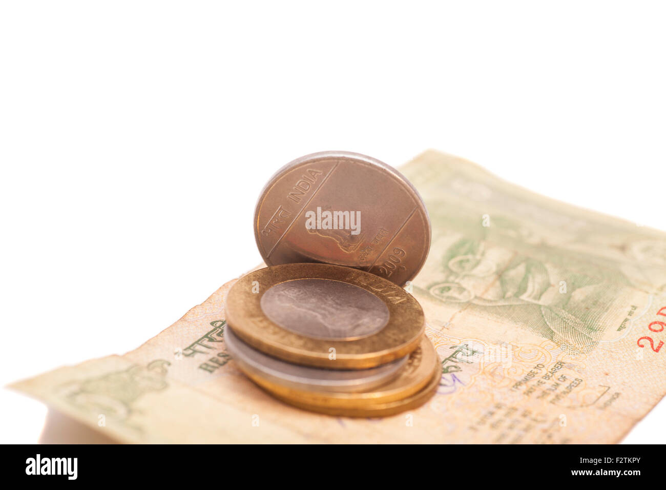 Indian Currency Rupee Notes and Coins Stock Photo - Alamy