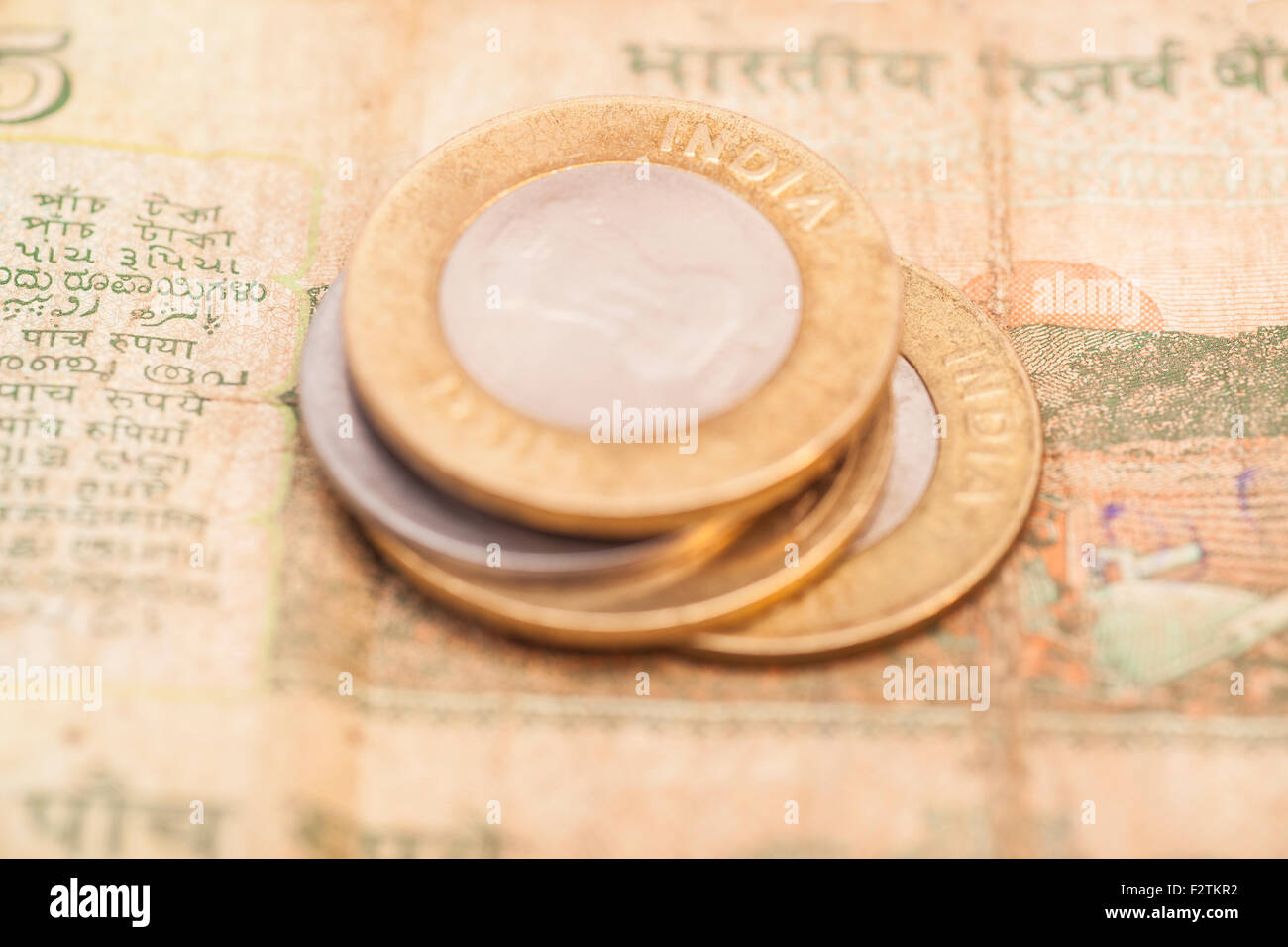 Indian Currency Rupee Notes and Coins Stock Photo - Alamy