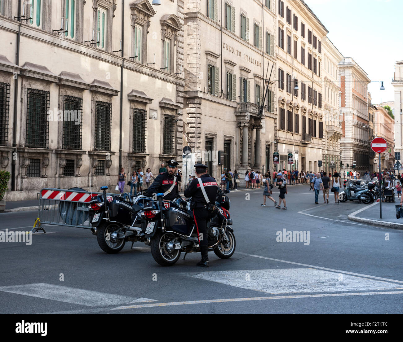 Italian Police motorcycles patrol in Rome Stock Photo - Alamy