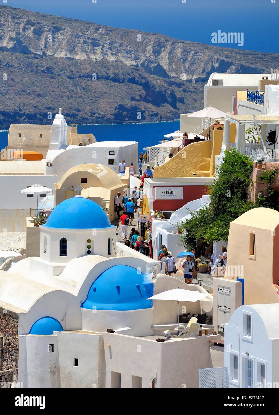 The colorful village of Oia Santorini Greece Stock Photo - Alamy