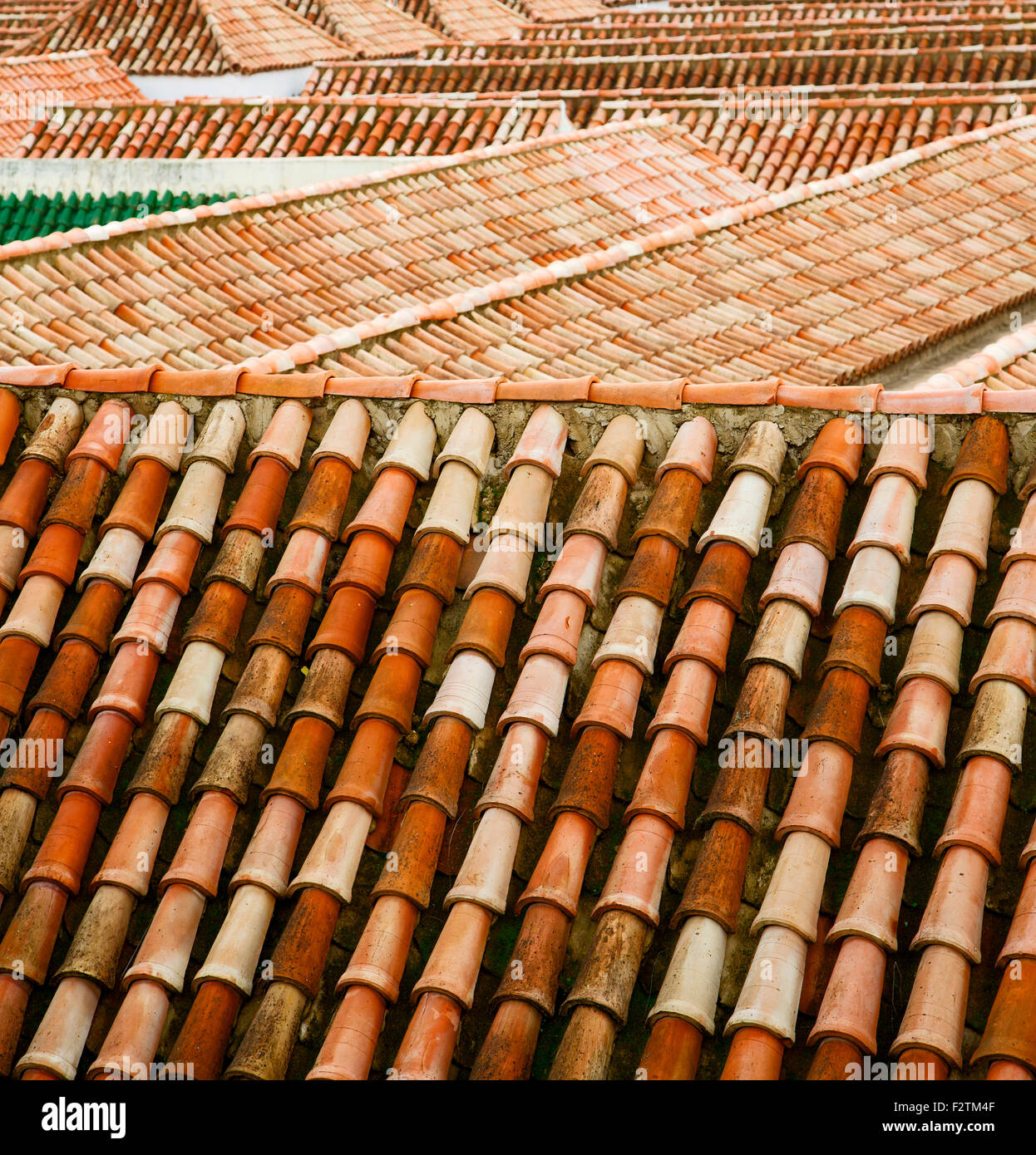old moroccan tile roof in the old city Stock Photo - Alamy