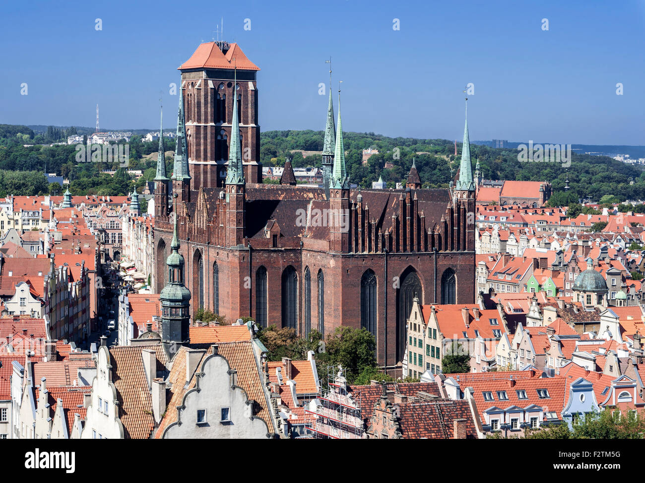 Gdansk Old City skyline with Saint Mary Cathedral Stock Photo - Alamy