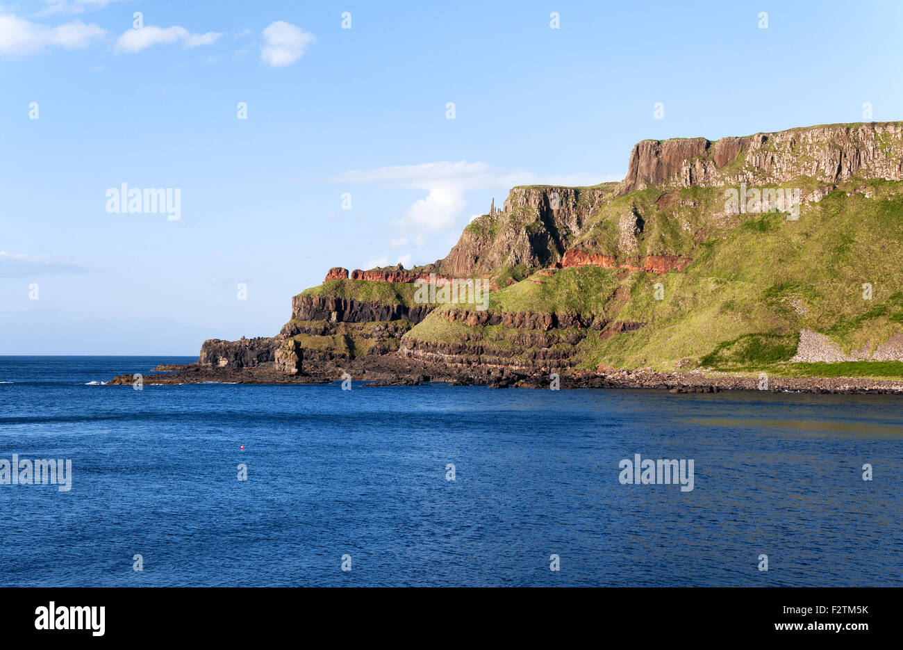 Cliffs near Giants Causeway in Northern Ireland. Unique geological ...