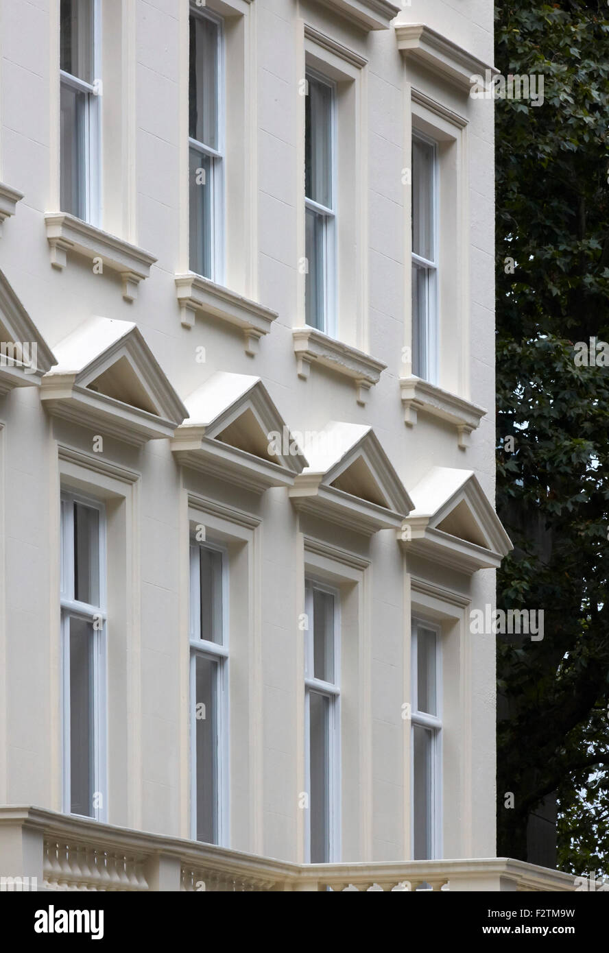Exterior facade detail. St George's Square, London, United Kingdom ...