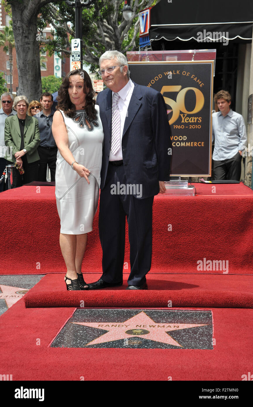 LOS ANGELES, CA - JUNE 2, 2010: Composer Randy Newman & wife Gretchen ...
