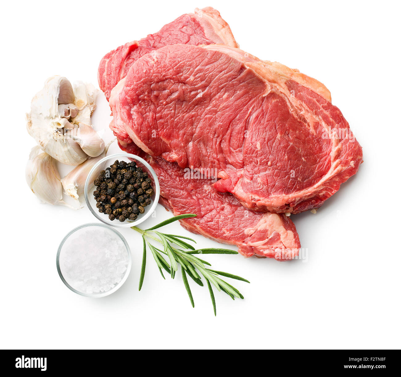 fresh raw beef on white background Stock Photo - Alamy