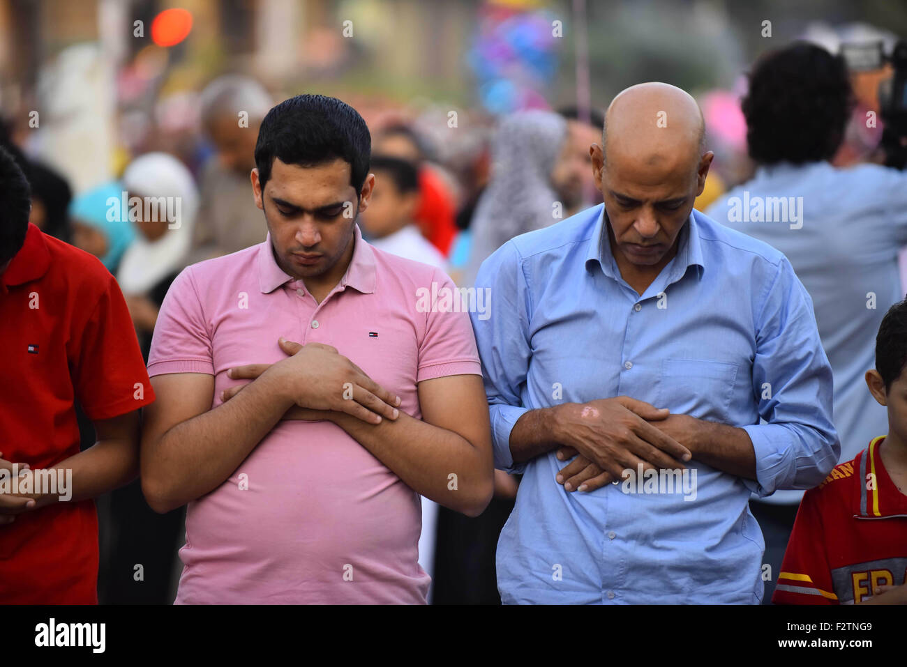 Cairo, Egypt. 9th June, 2014. Egyptian Muslims pray on the first day of ...