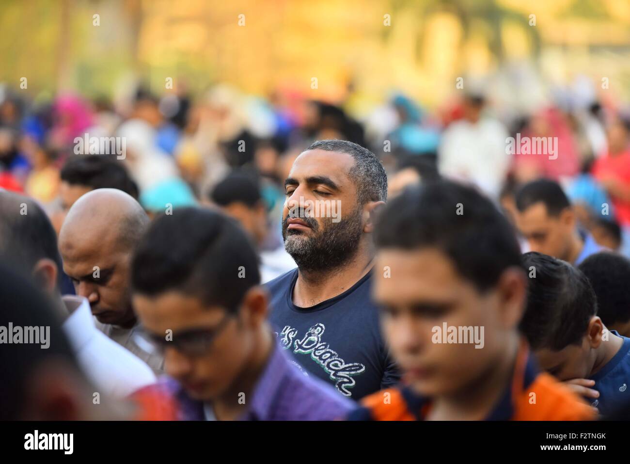 Cairo, Egypt. 9th June, 2014. Egyptian Muslims pray on the first day of ...