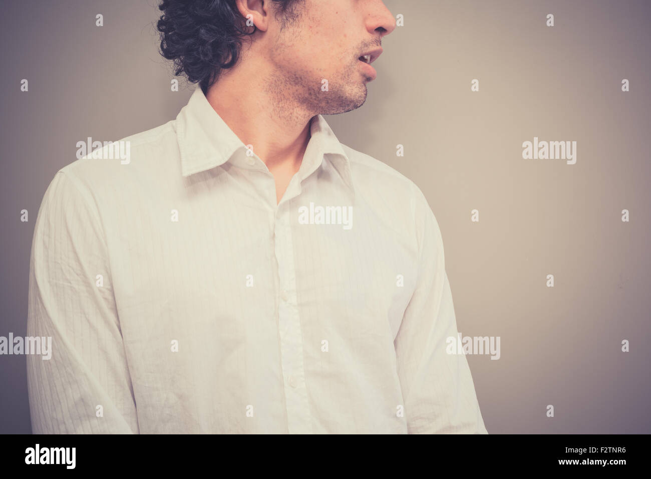 Asian man over shoulder hi-res stock photography and images - Alamy