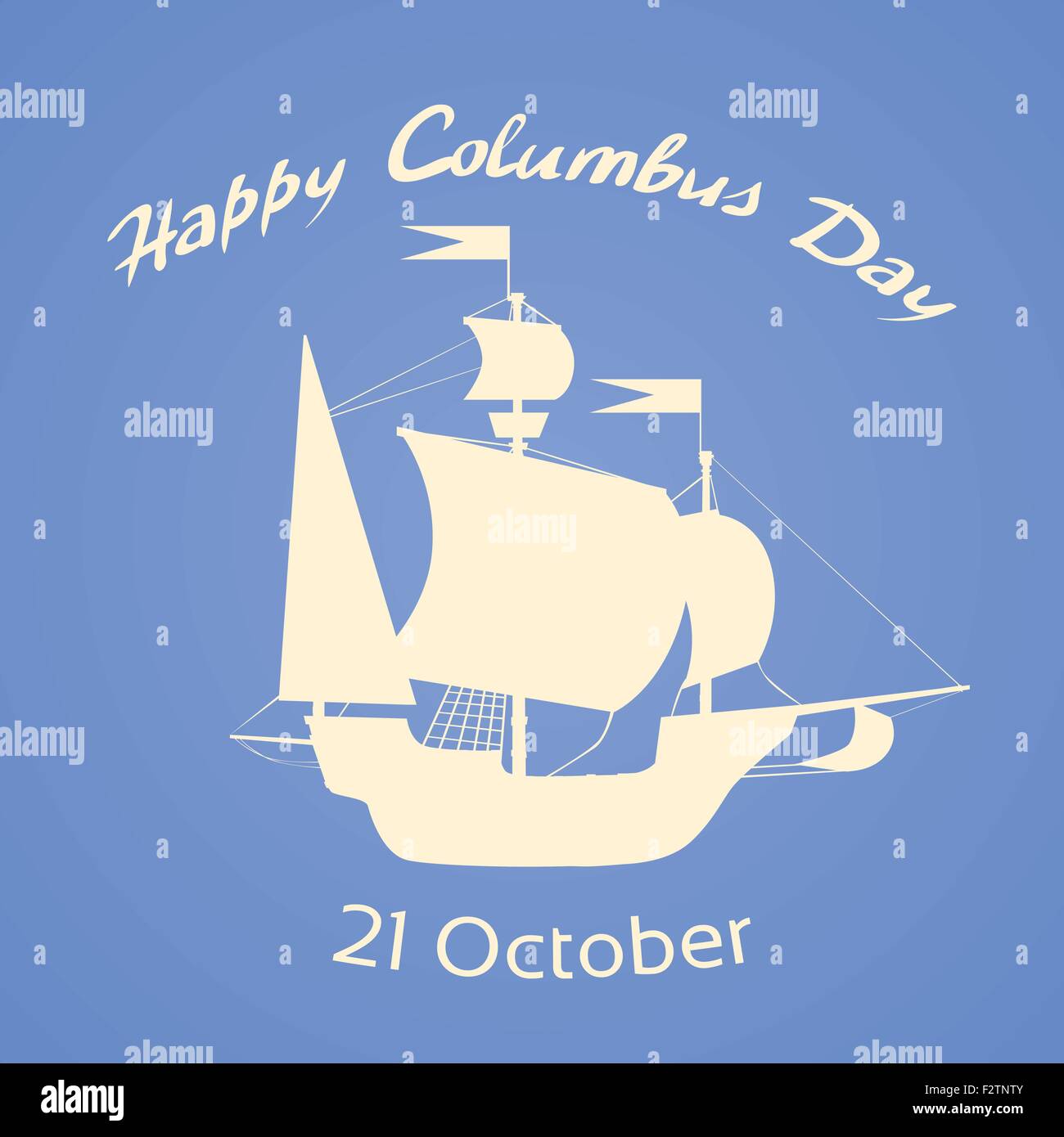 Flat columbus day background hi-res stock photography and images - Alamy