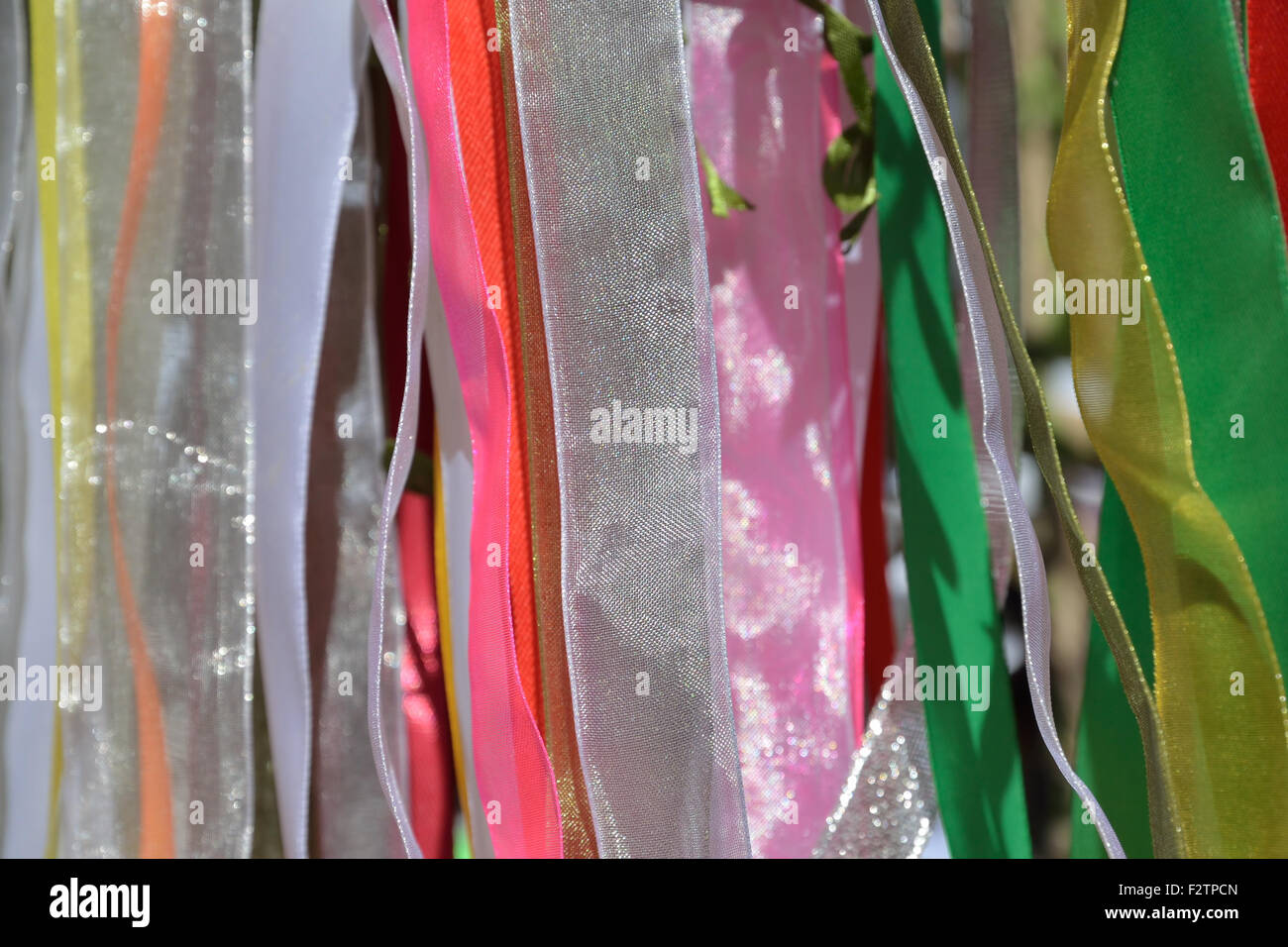 Bright silken ribbons of different colors hi-res stock photography and ...