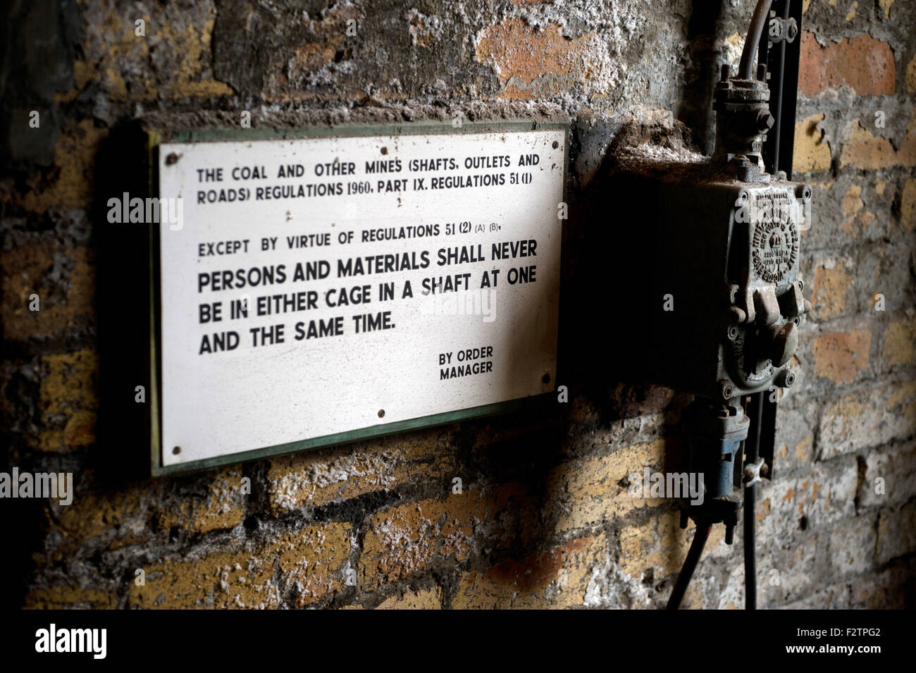 Warning sign pit head lift hi-res stock photography and images - Alamy