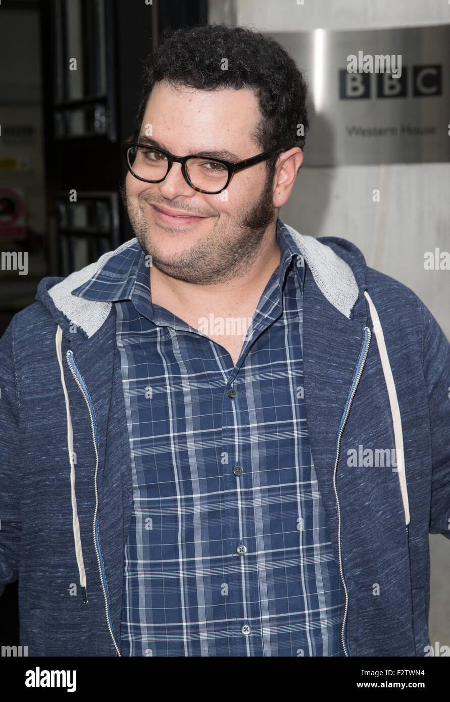 Josh Gad pictured leaving the Radio 2 studio after appearing as a guest ...