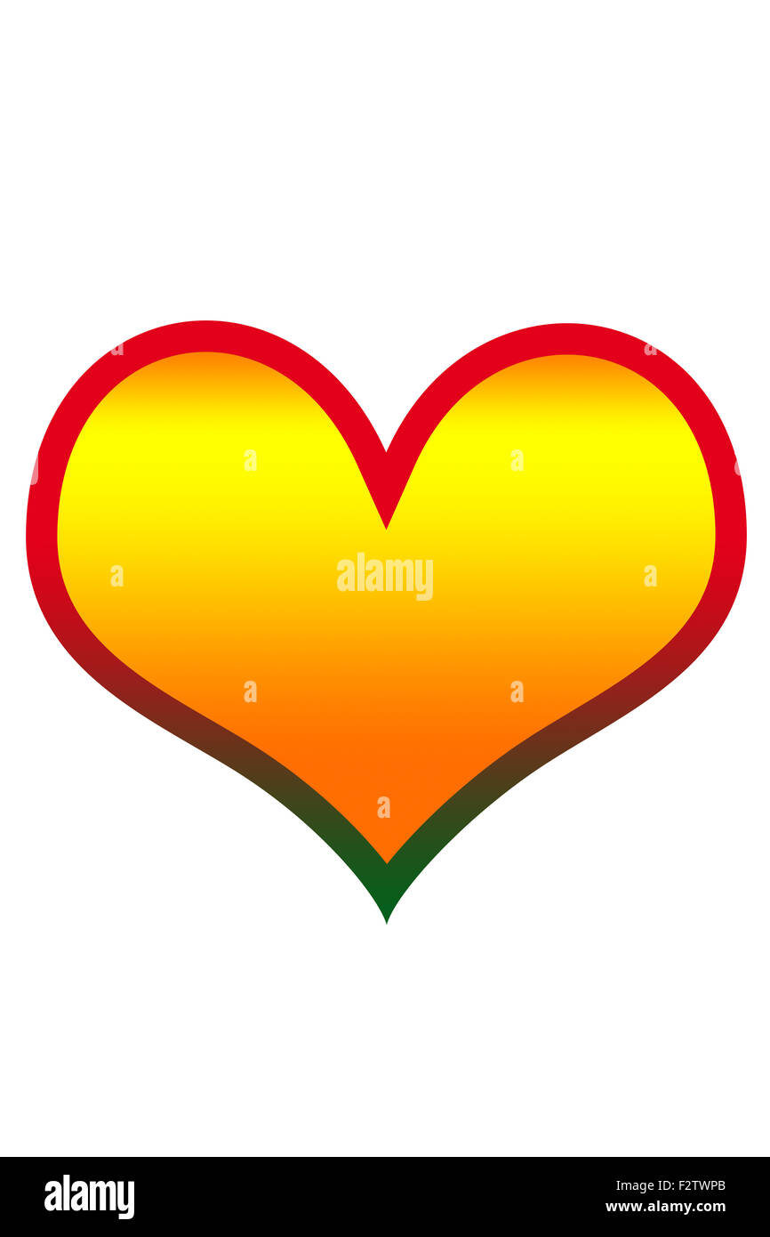 Yellow heart icon isolated on Cut Out Stock Images & Pictures - Alamy