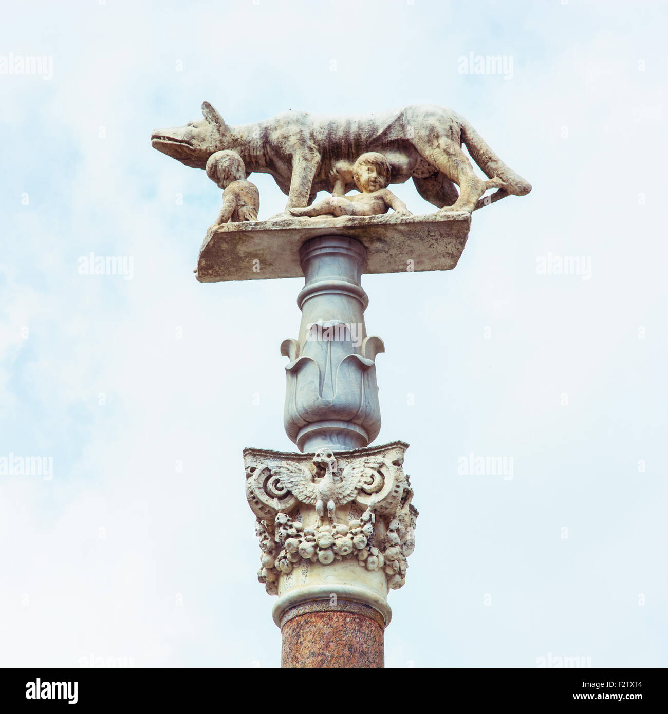 Siena unesco italy wolf statue hi-res stock photography and images - Alamy