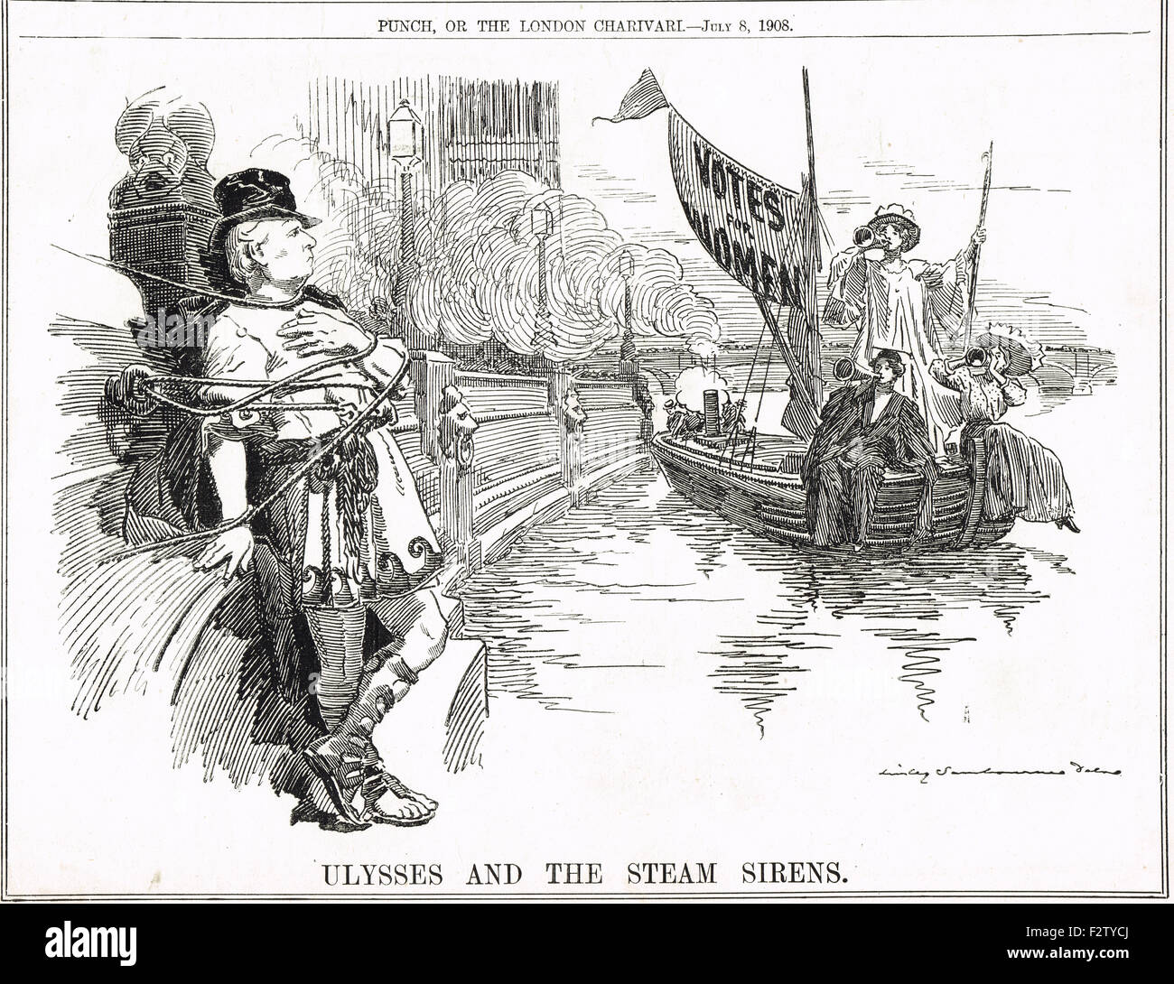 Suffragette cartoon hi-res stock photography and images - Alamy