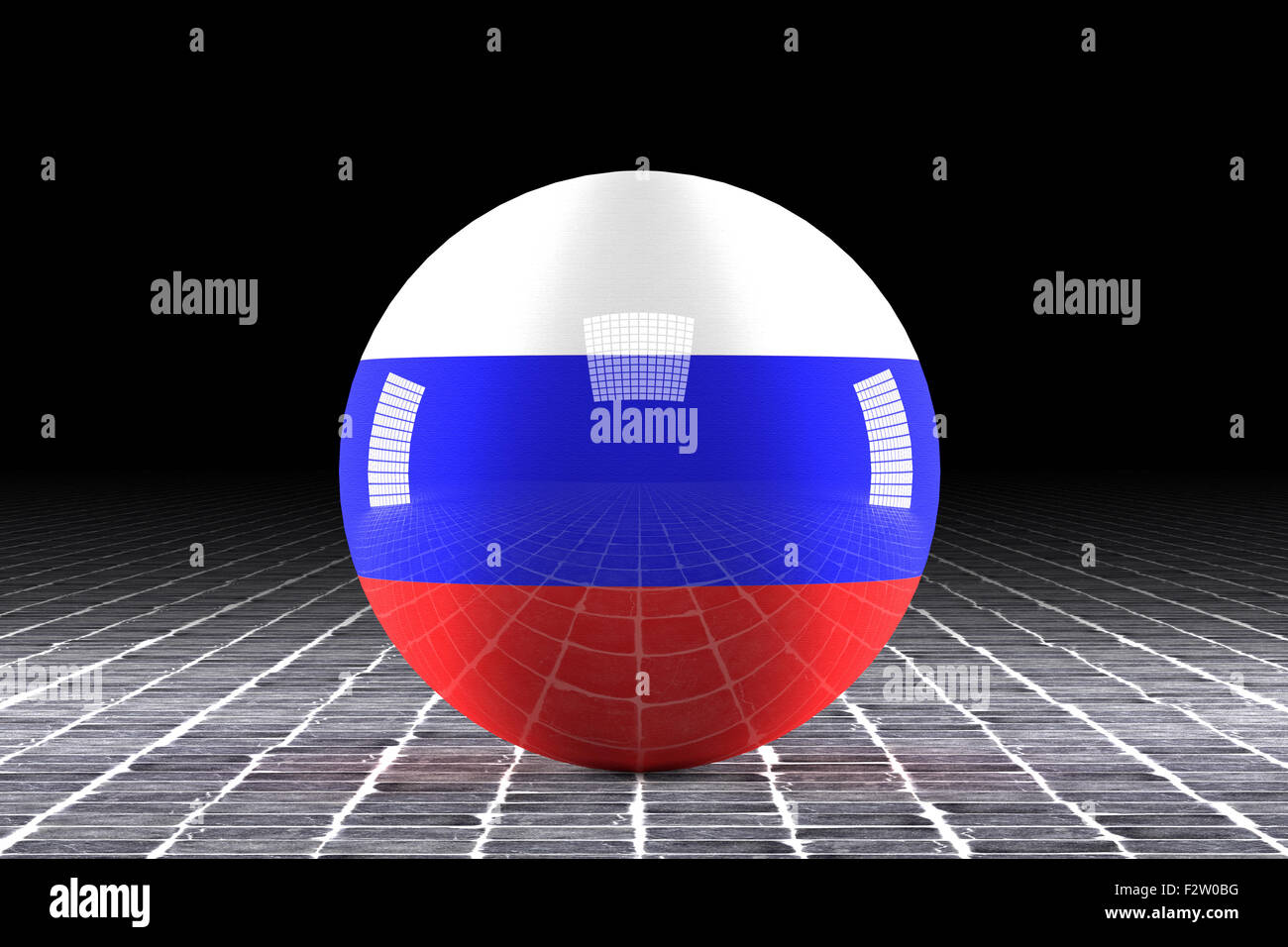 3d rendering of a russian flag on a sphere Stock Photo - Alamy