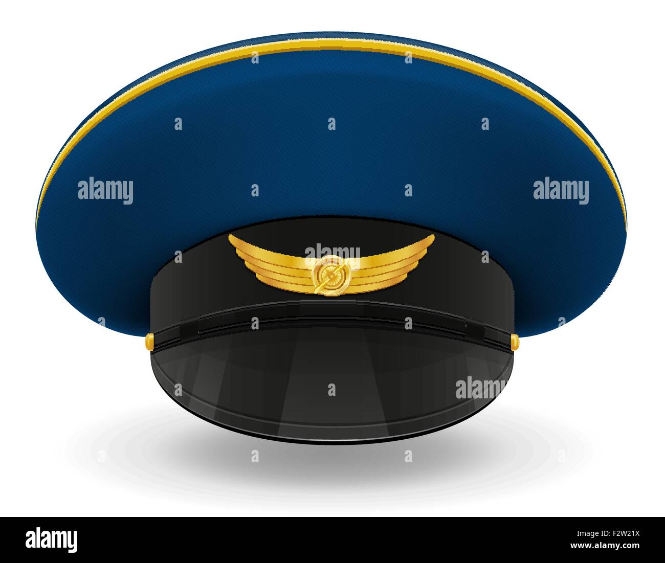 professional uniform cap or pilot vector illustration isolated on white ...