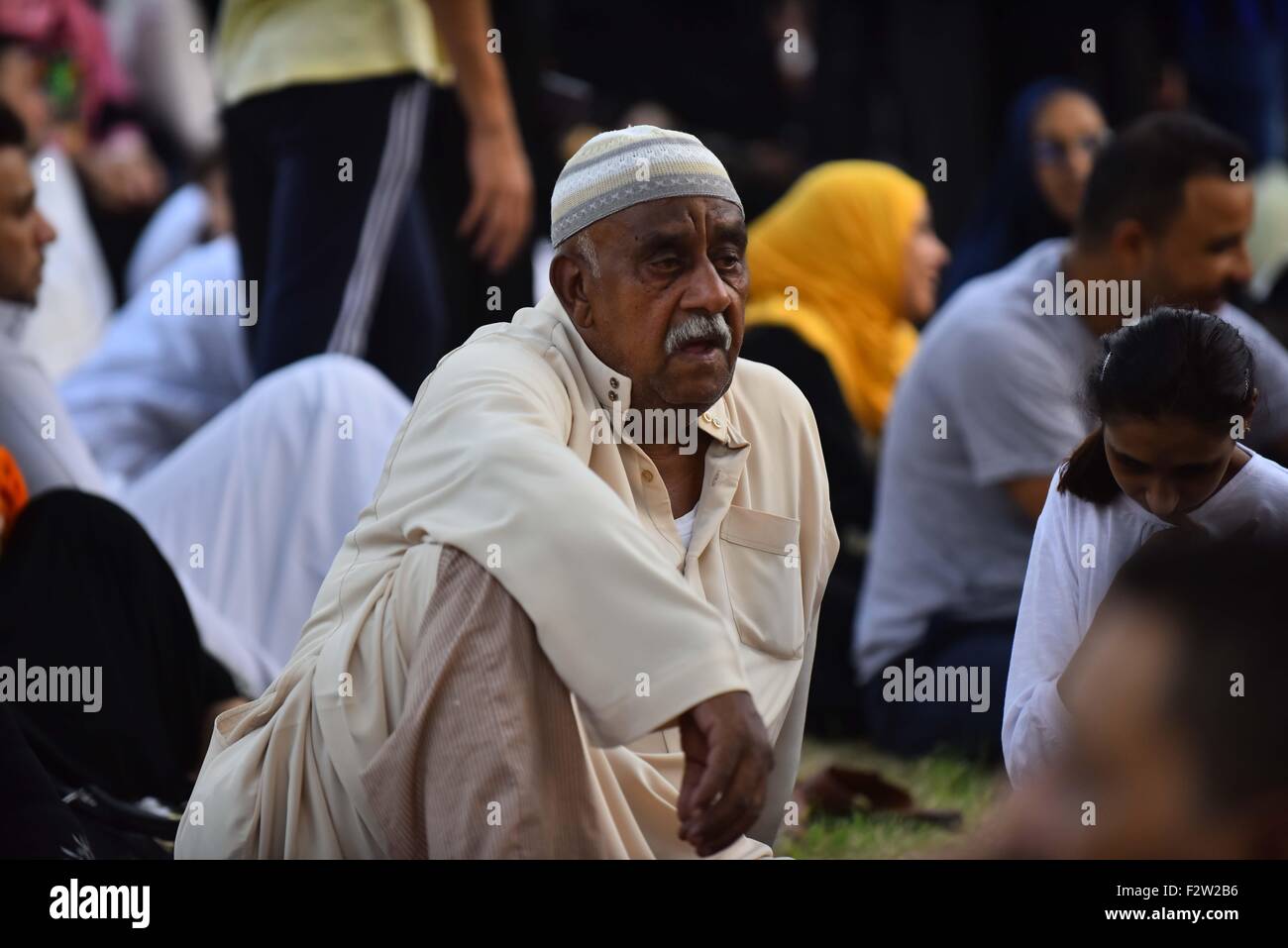 June 9, 2014 - Cairo, Cairo, Egypt - Egyptian Muslims pray on the first ...