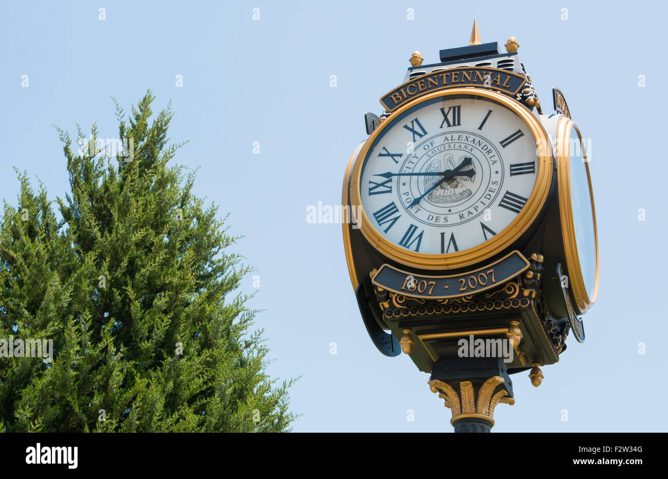 Alexandria Louisiana old town clock 1807-2007 downtown landmark Stock ...