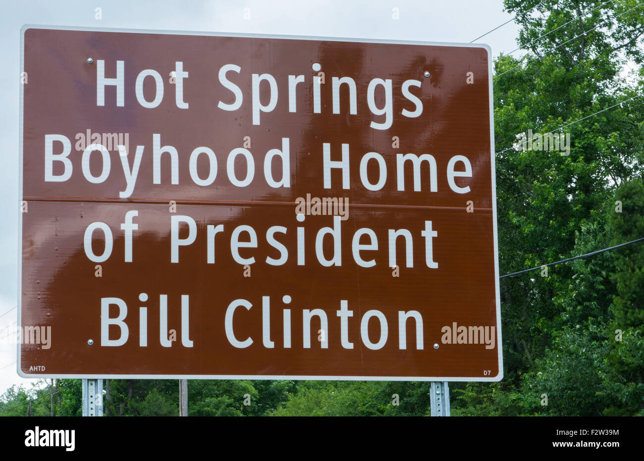 Hope Arkansas boyhood home of President Bill Clinton sign to ...