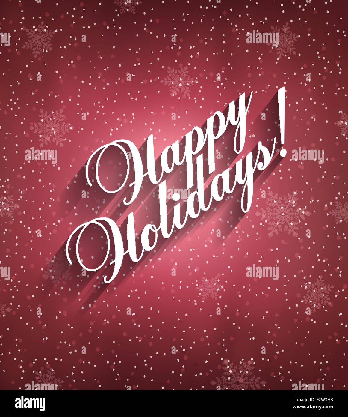 Happy Holidays Background With Snow, Snowflakes And Title Inscription ...