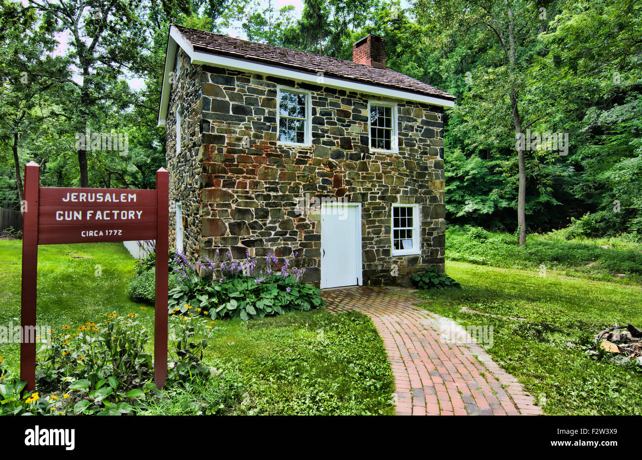 Jerusalem Mill Village Maryland old colonial town gun factory stone ...