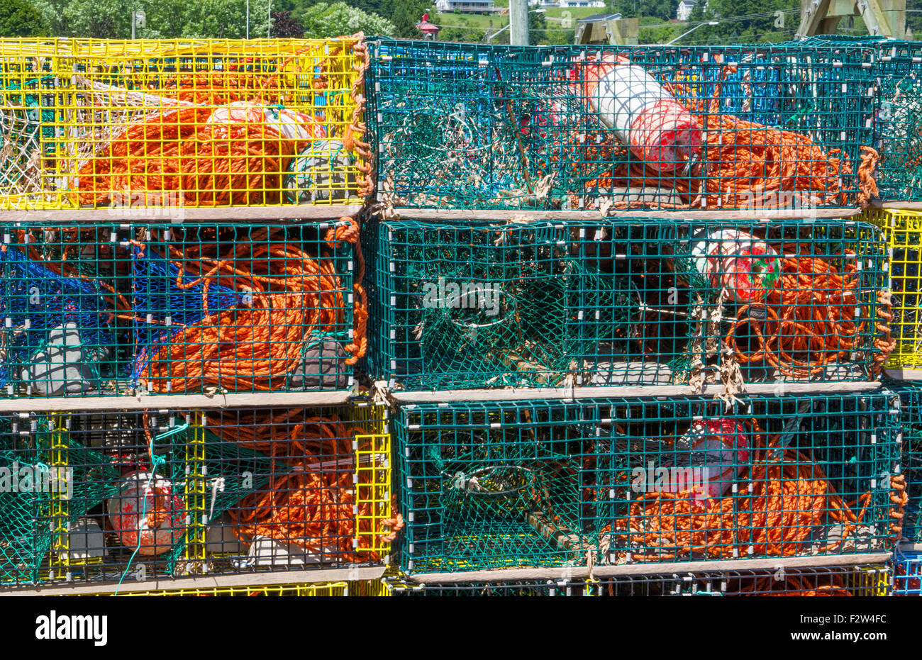 Lobster traps new brunswick canada hi-res stock photography and images ...