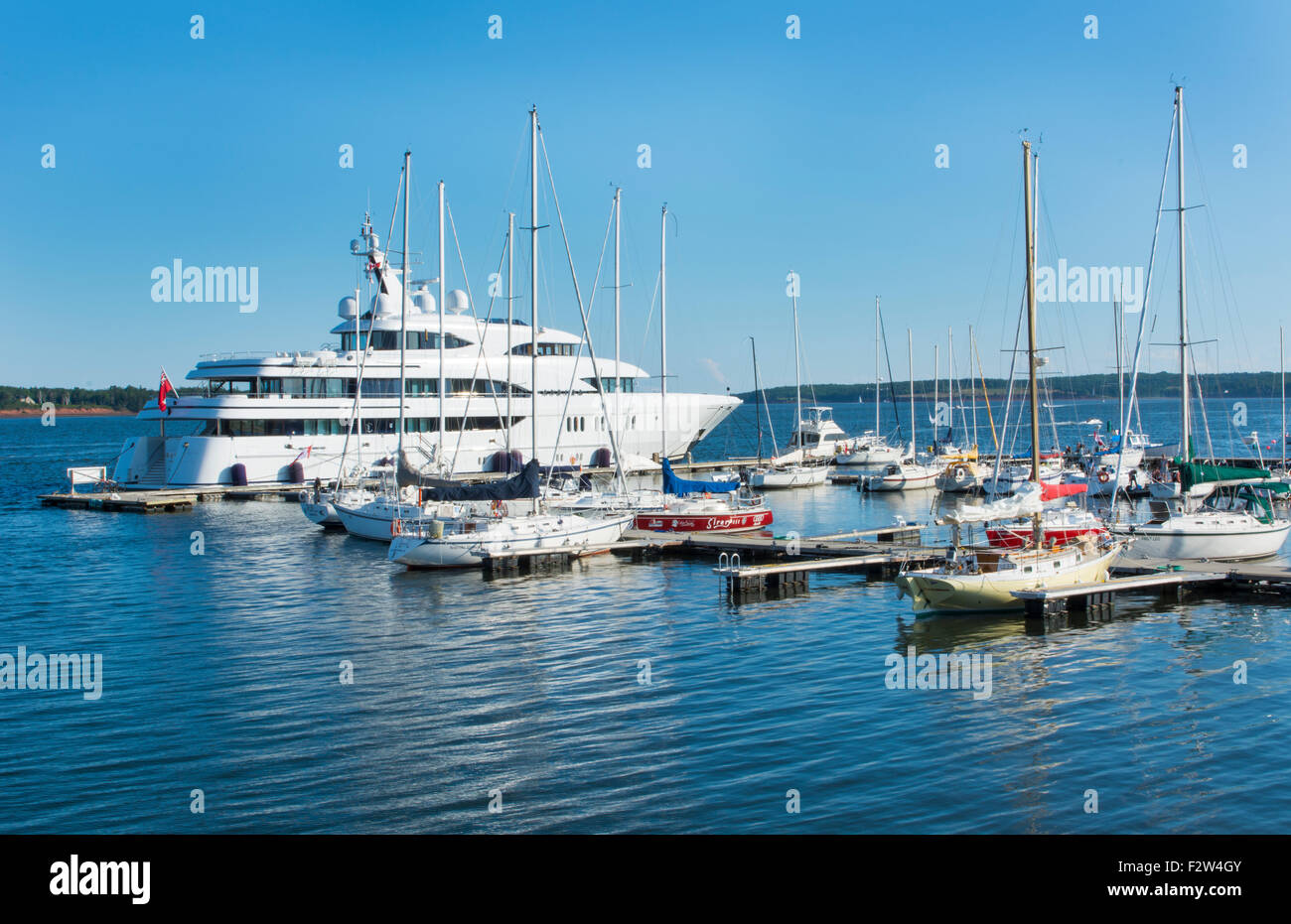 Canada prince edward island p e i charlottetown harbour boats water ...