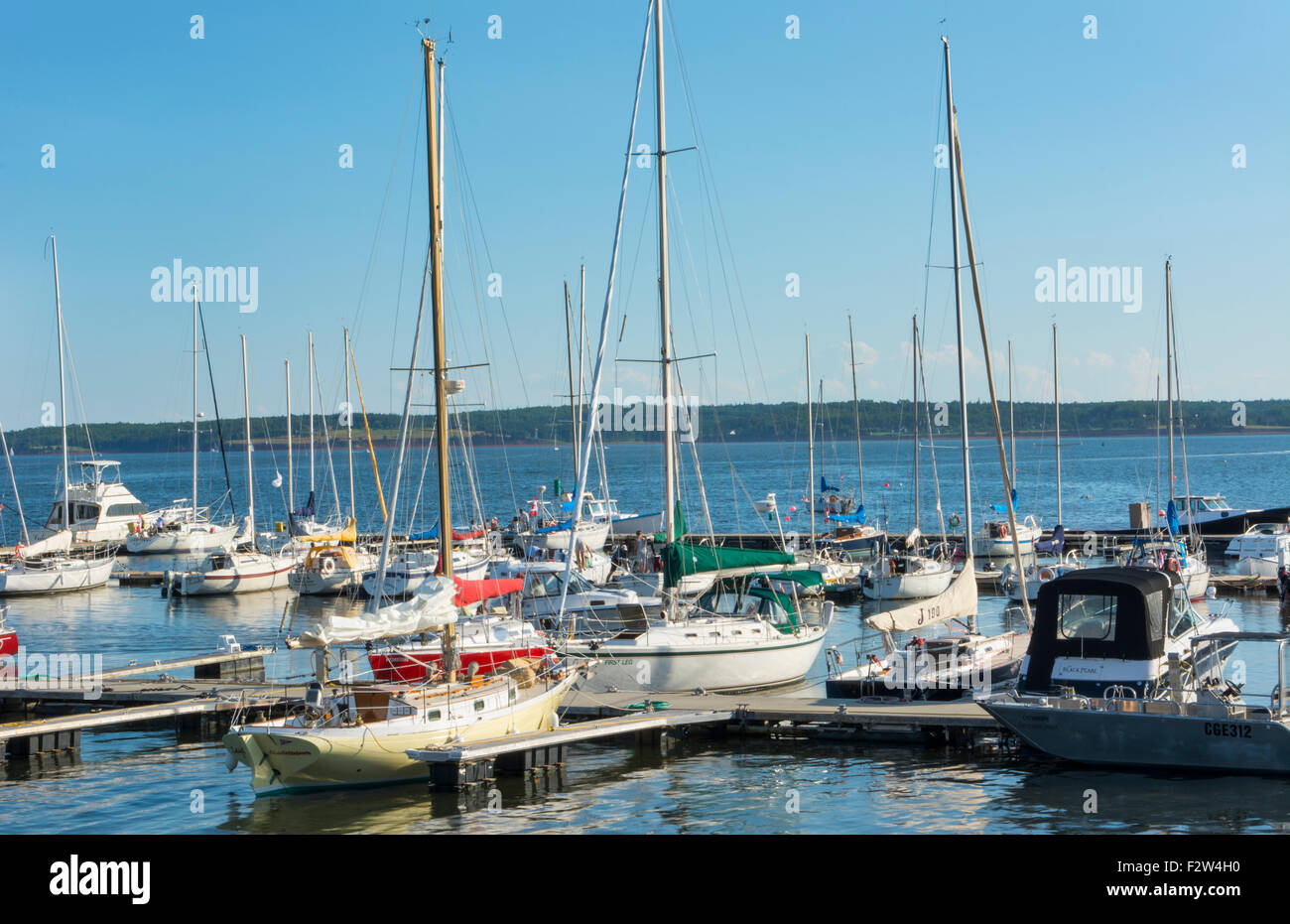 Canada Prince Edward Island, P.E.I. Charlottetown harbour with many ...