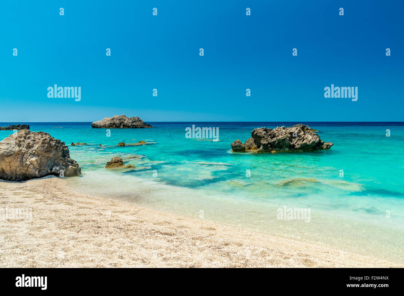 Kathisma Beach, Lefkada Island, Greece. Kathisma Beach is one of the ...