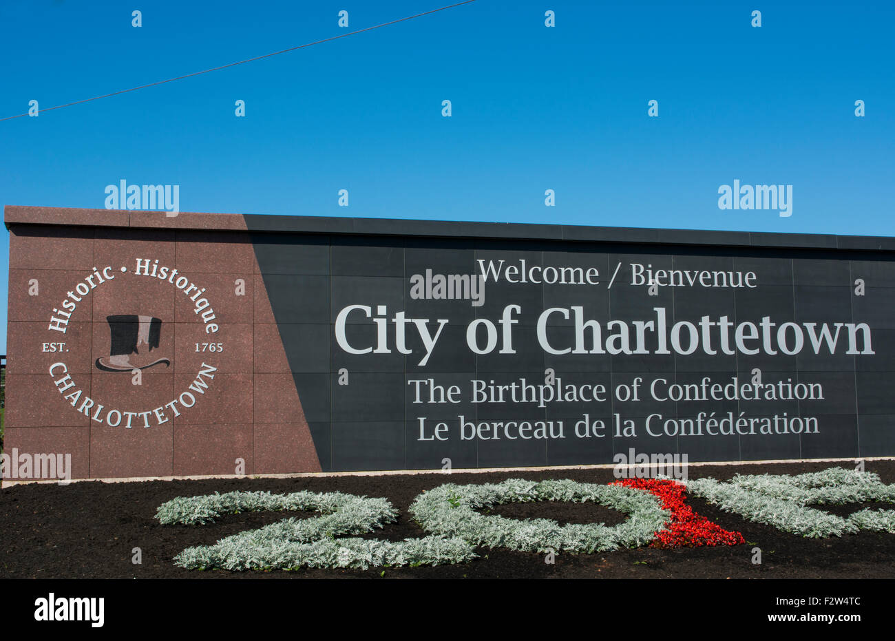 Canada Prince Edward Island, P.E.I. Charlottetown welcome sign ...