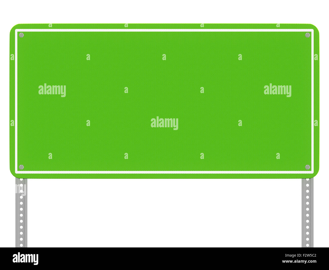 Green reflective road sign isolated on a white background Stock Photo ...